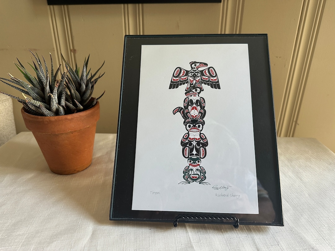 Richard Shorty Totem Print Framed Signed - Etsy