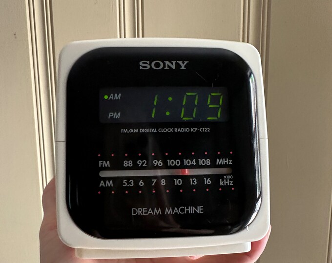 Vintage Sony Dream Machine Clock Radio ICF-0122 Square Cube Working - Etsy