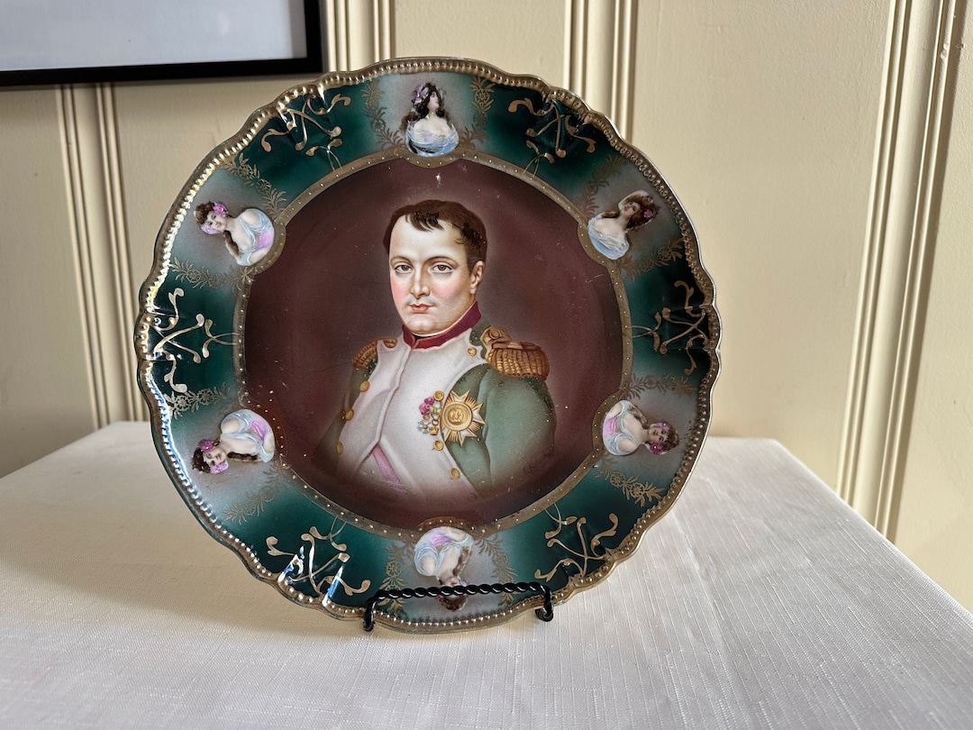 Blenheim China Napoleon Portrait Plate With Gold 9.5 Inches Vintage - Etsy