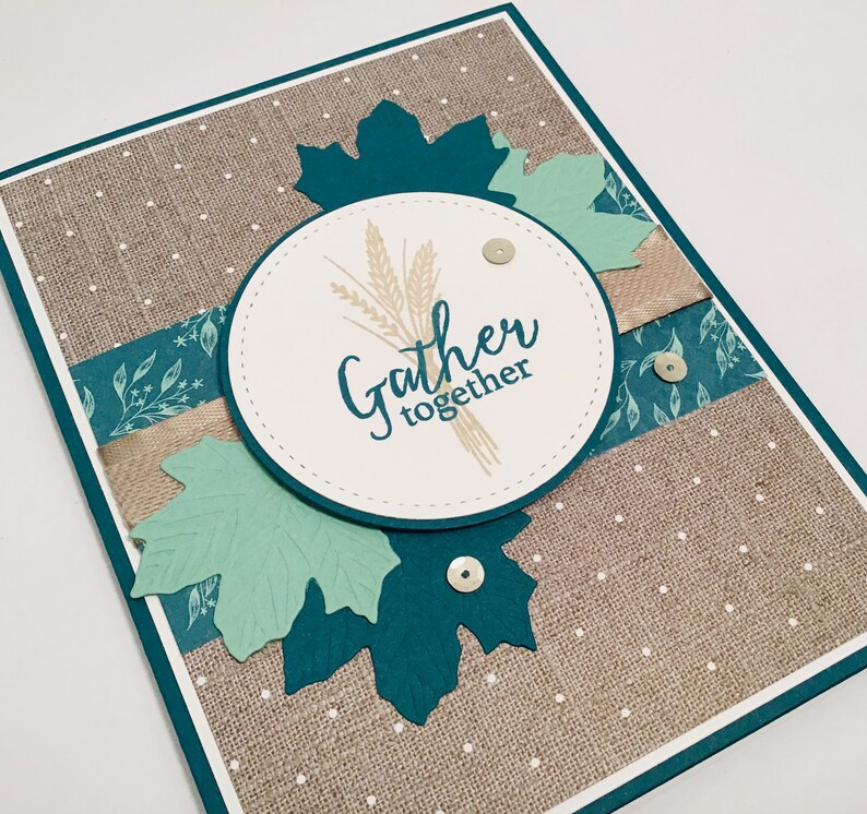 Handmade Gather Together Card Fall Greeting Card | Etsy