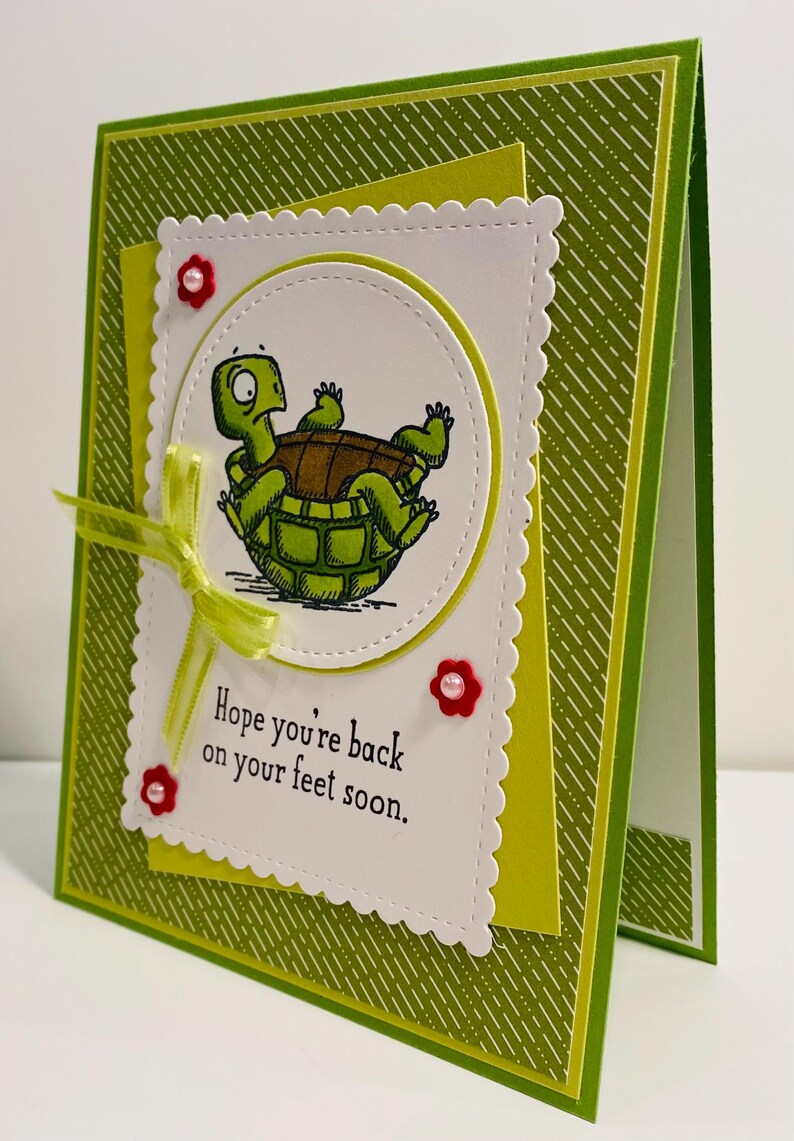 Cute Turtle Get Well Card – Hope You’re Back on Your Feet Soon ...