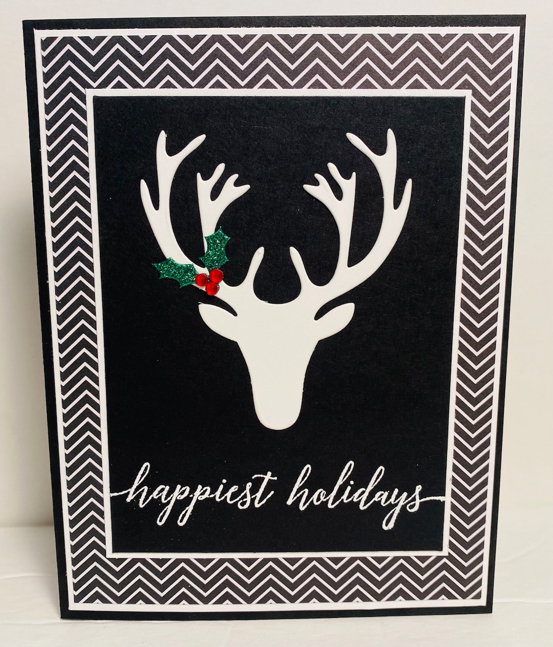 Holiday Card Set - Christmas Greeting Card Set - Black and White ...