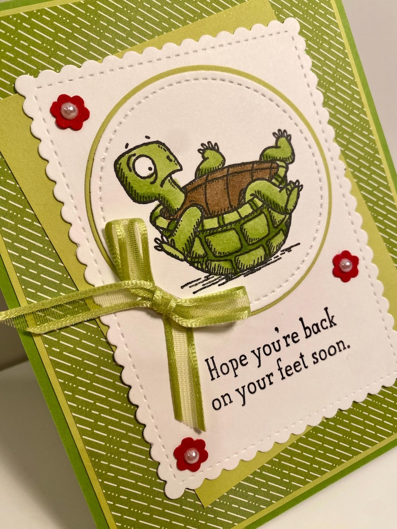 Cute Turtle Get Well Card – Hope You’re Back on Your Feet Soon ...