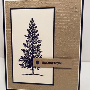 Thinking of You Card With Tree Masculine Card Minimalist Card ...