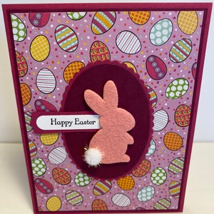 Easter Card Handmade Easter Bunny Card With Easter Eggs Kids Easter ...