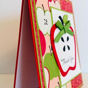 Apple Thank You Card - Teacher Thank You - Appreciation Card - Fruit ...