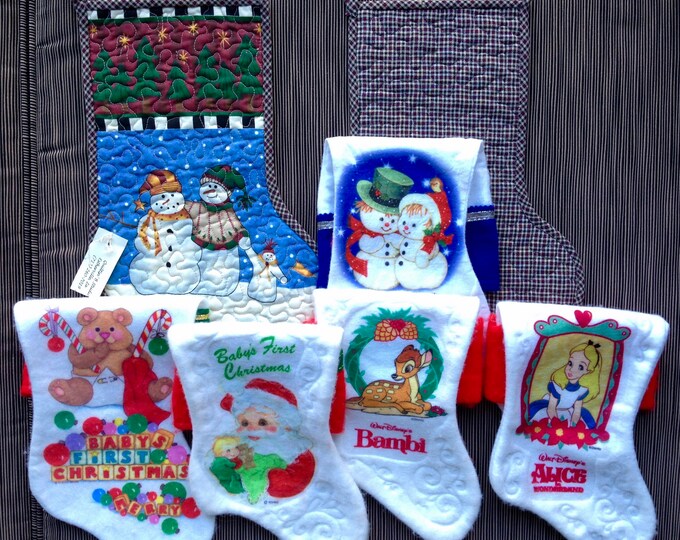 Vintage Ruth Morehead Felt Christmas Stocking Santa Tree Woodland ...