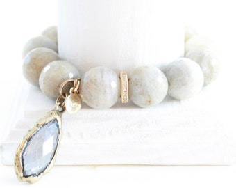 Gray stone jewelry | Etsy
