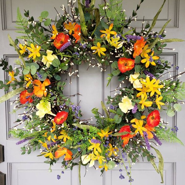 Spring Summer Wreath - Etsy