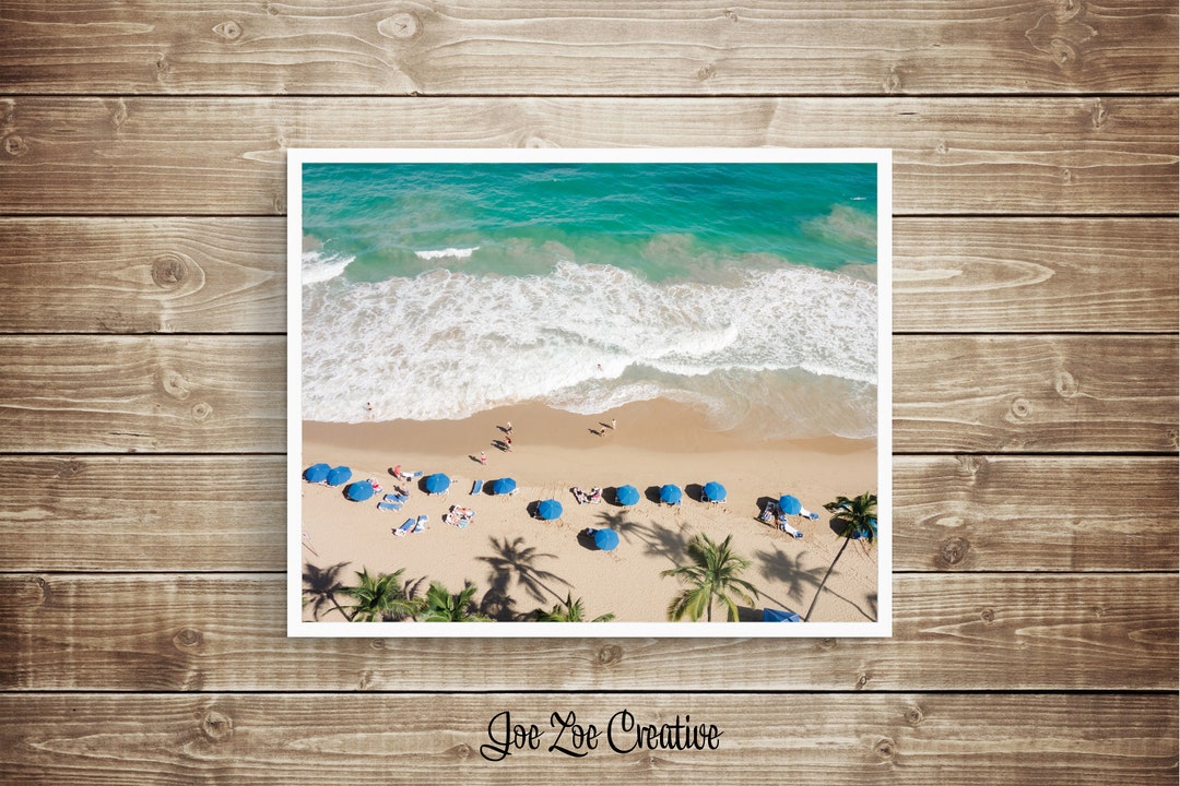 Caribbean Beach, Printable Beach Art, Turquoise Coastal Print, Puerto ...