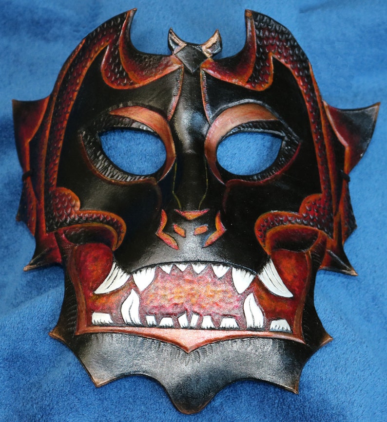 Fiery Demon Mask - Etsy