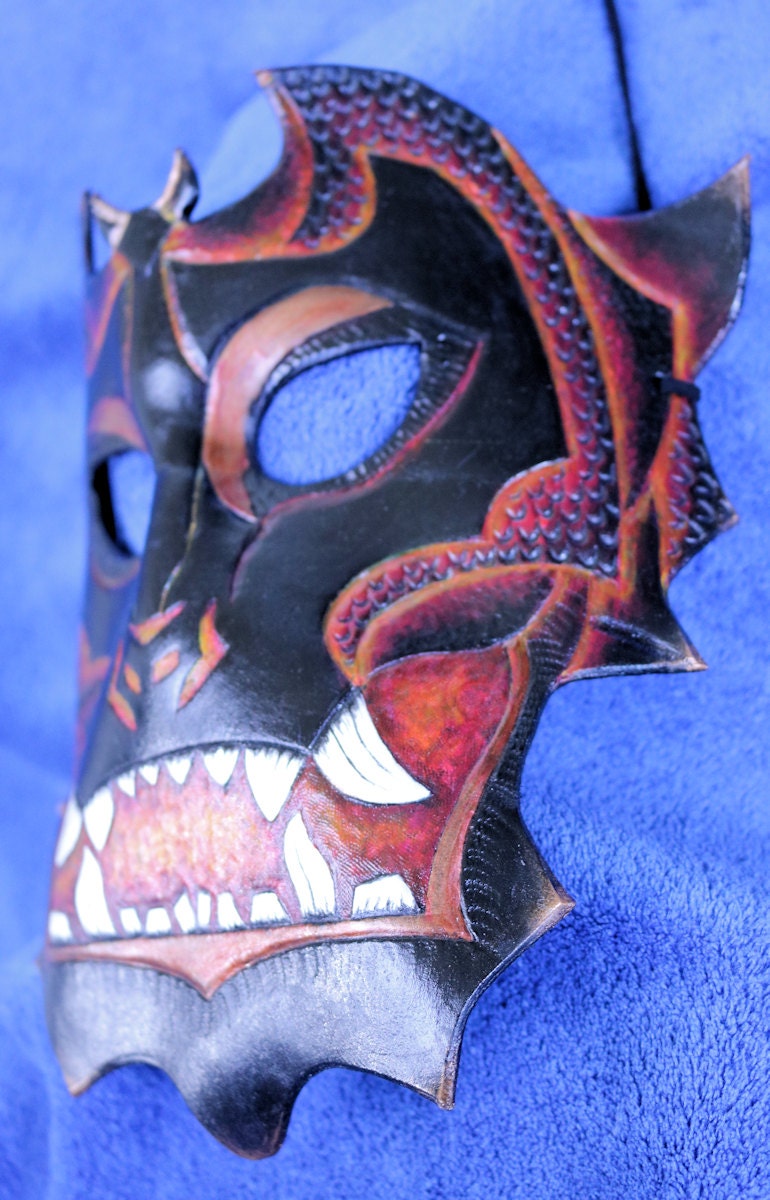 Fiery Demon Mask - Etsy