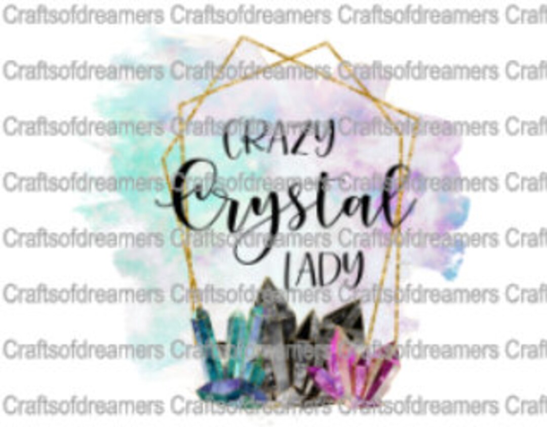 Crazy Crystal Lady, Sublimation Transfer, Ready to Press, Zen, Hippie ...