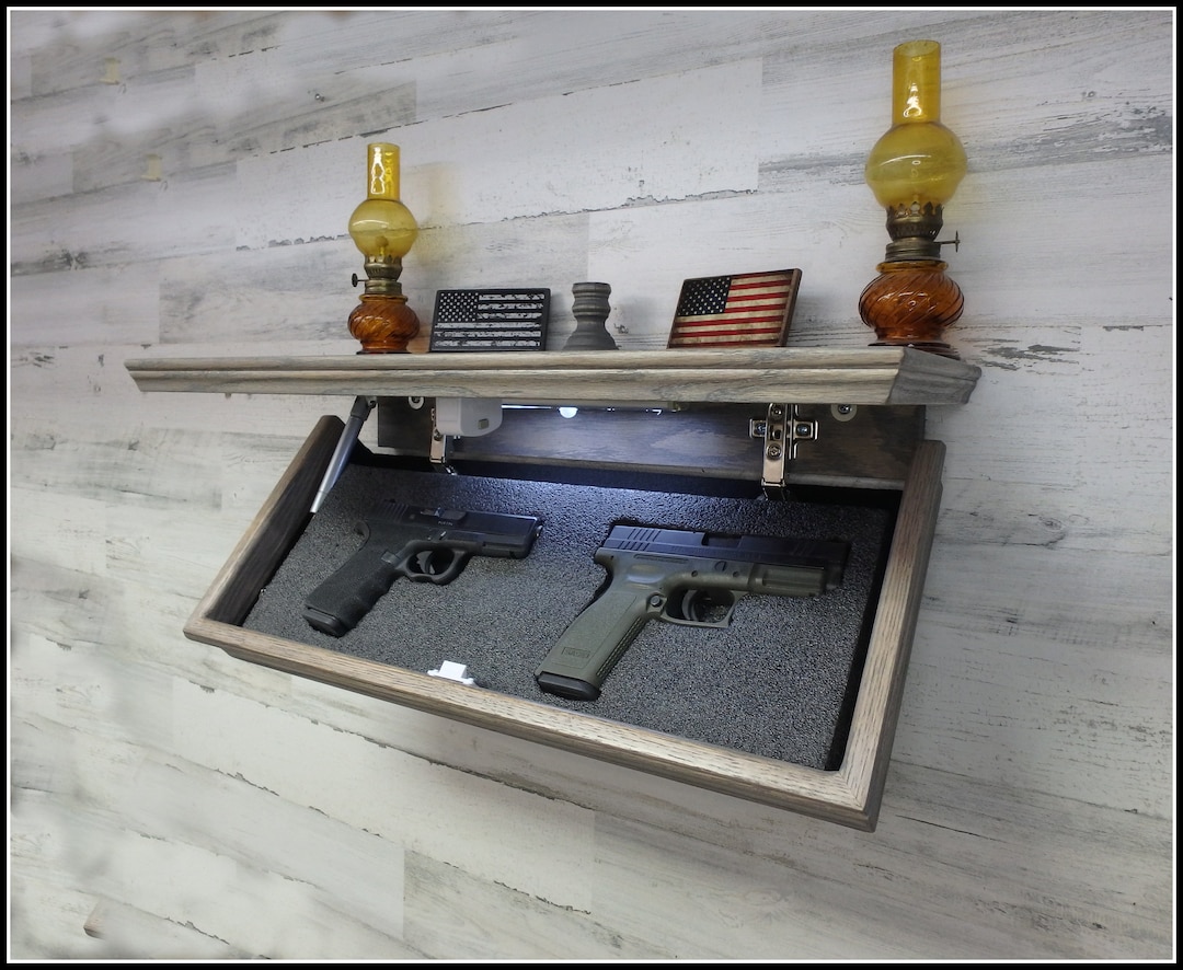 23 X 10 Oak Hidden Compartment Tactical Concealment Shelf Etsy