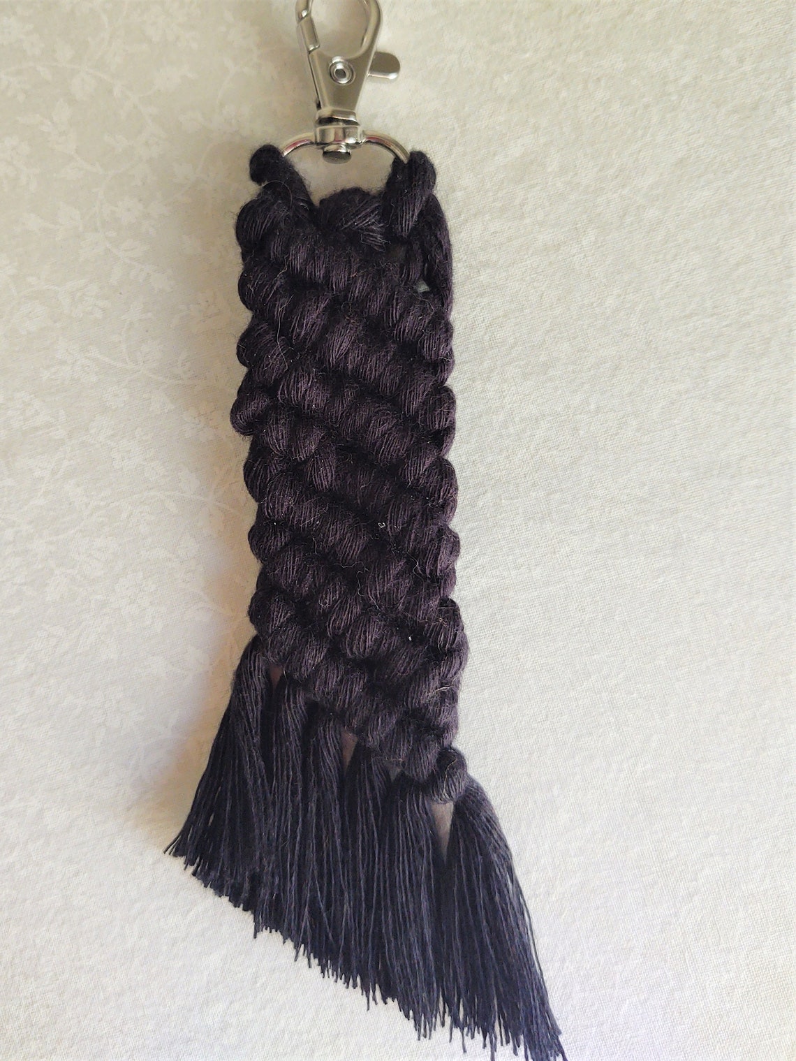 Macrame key ring macrame key chain macrame zipper pull | Etsy