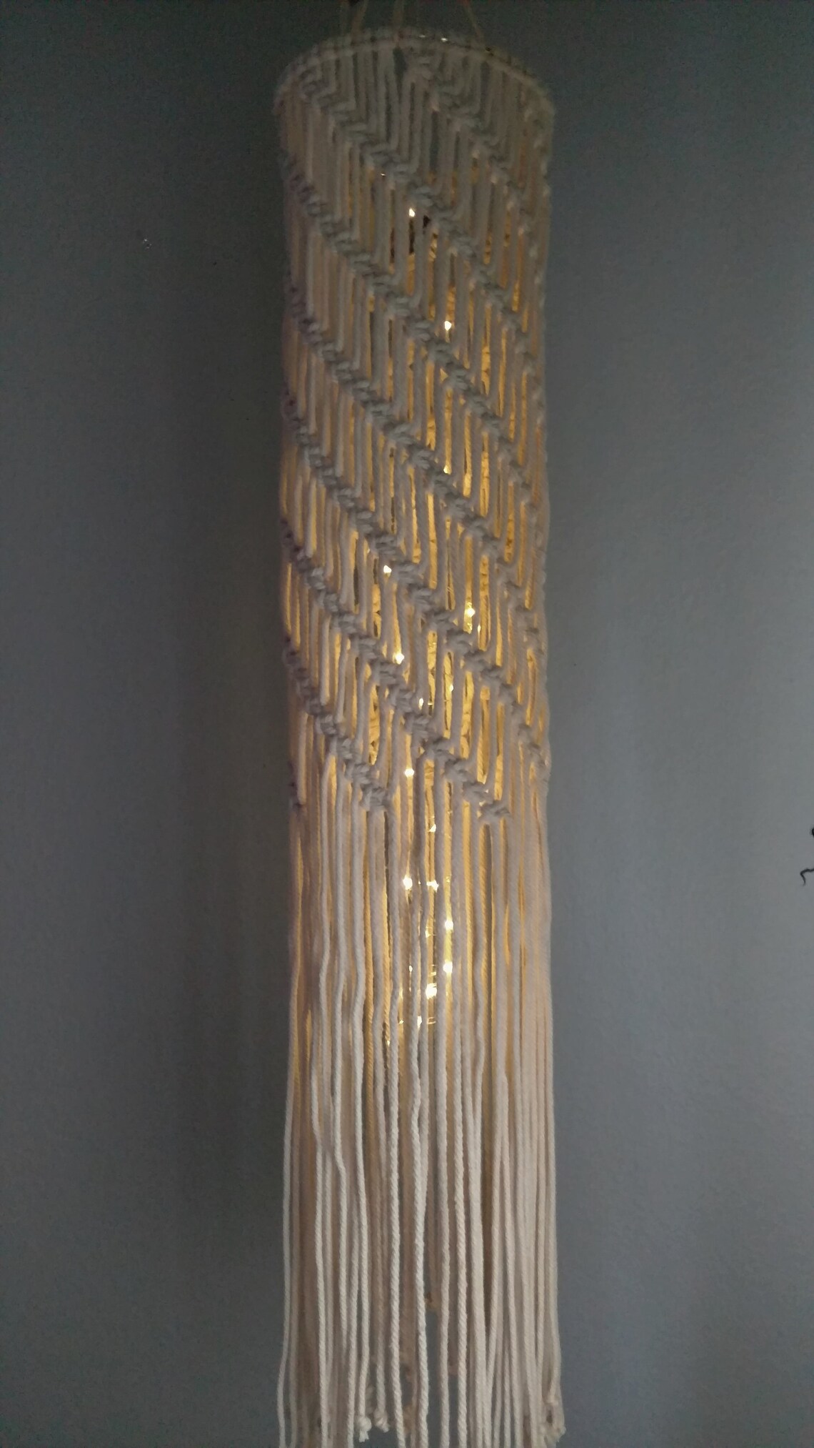 Macrame Lantern Macrame Lampshade Windsock Boho Decor - Etsy Canada