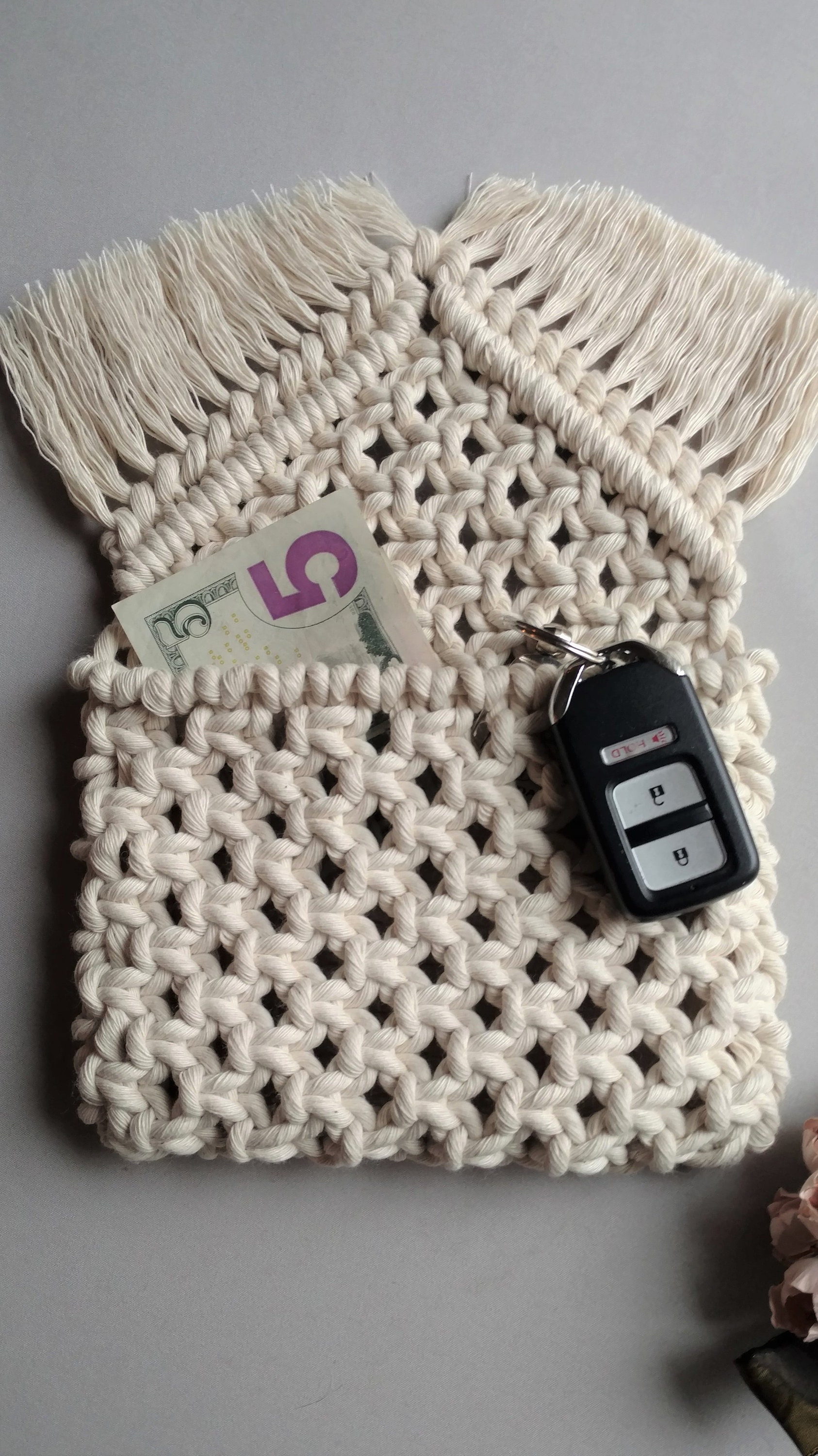 Small Macrame Bag Macrame Purse Macrame Wallet - Etsy