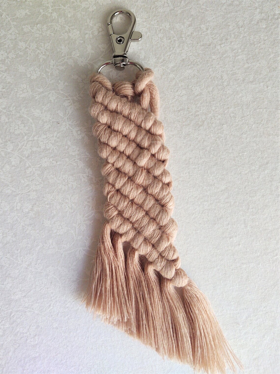Macrame key ring macrame key chain macrame zipper pull | Etsy