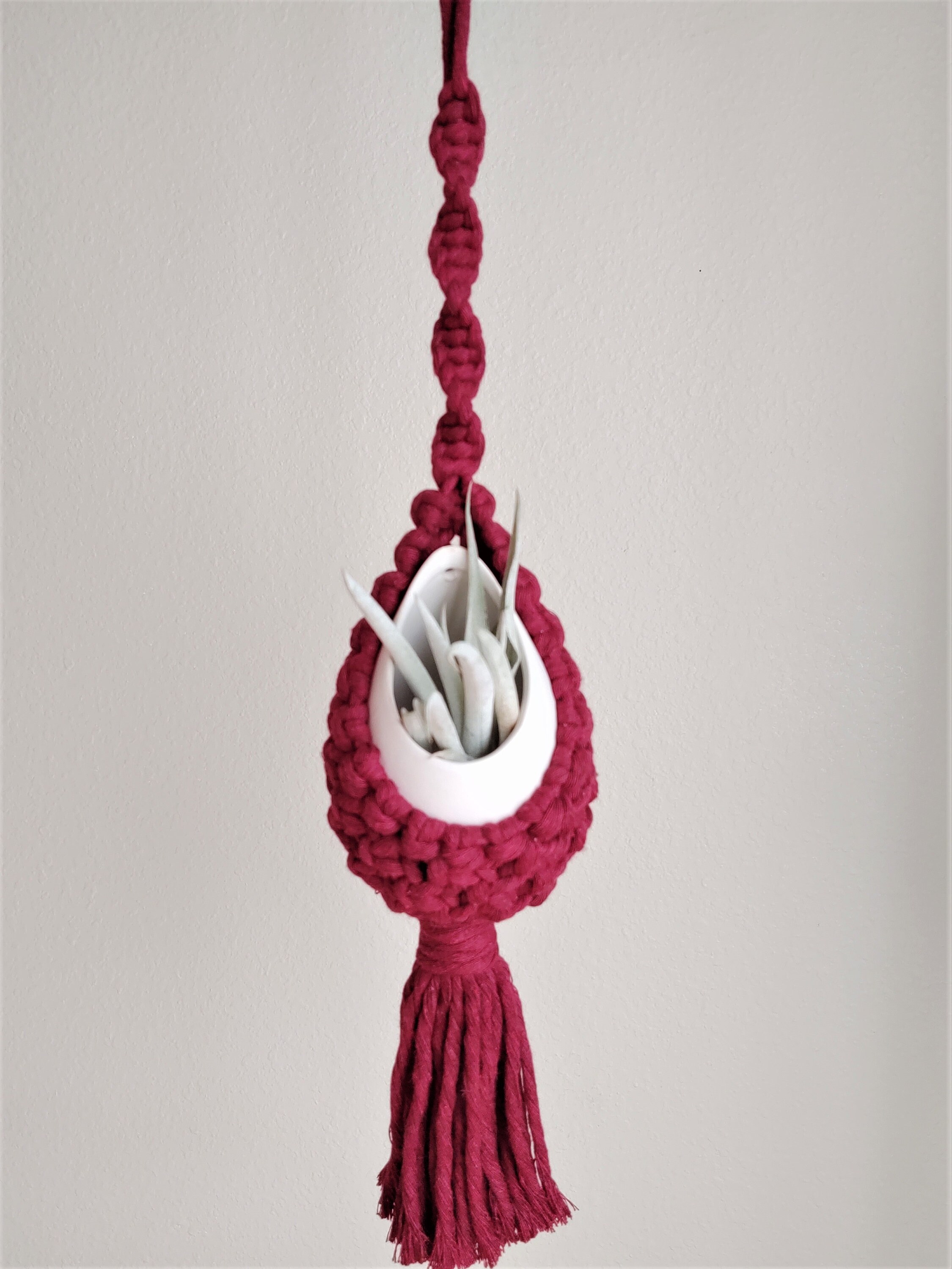 Macrame Air Plant Hanger Macrame Plant Hanger Macrame Pod - Etsy