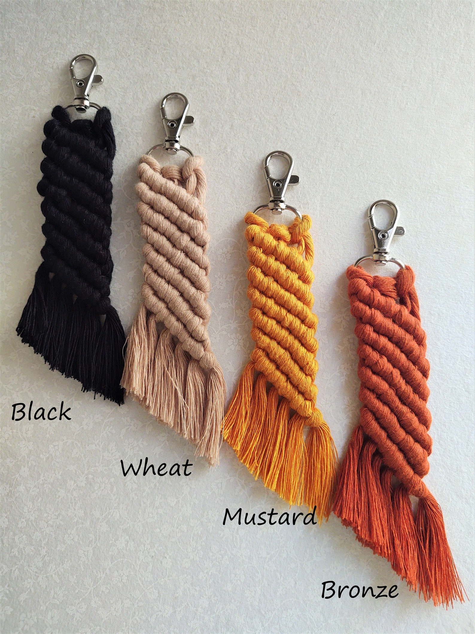 Macrame Key Ring Macrame Key Chain Macrame Zipper Pull - Etsy