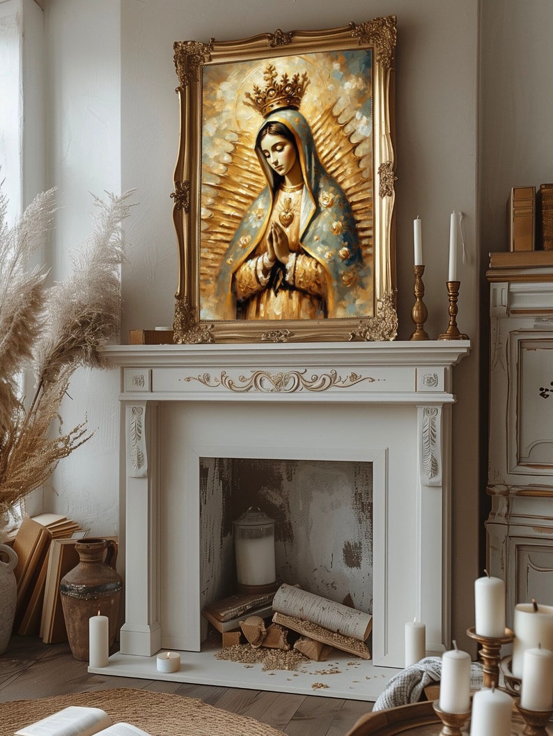 Our Lady of Guadalupe Art, Virgen De Guadalupe, Catholic Art, Virgin ...