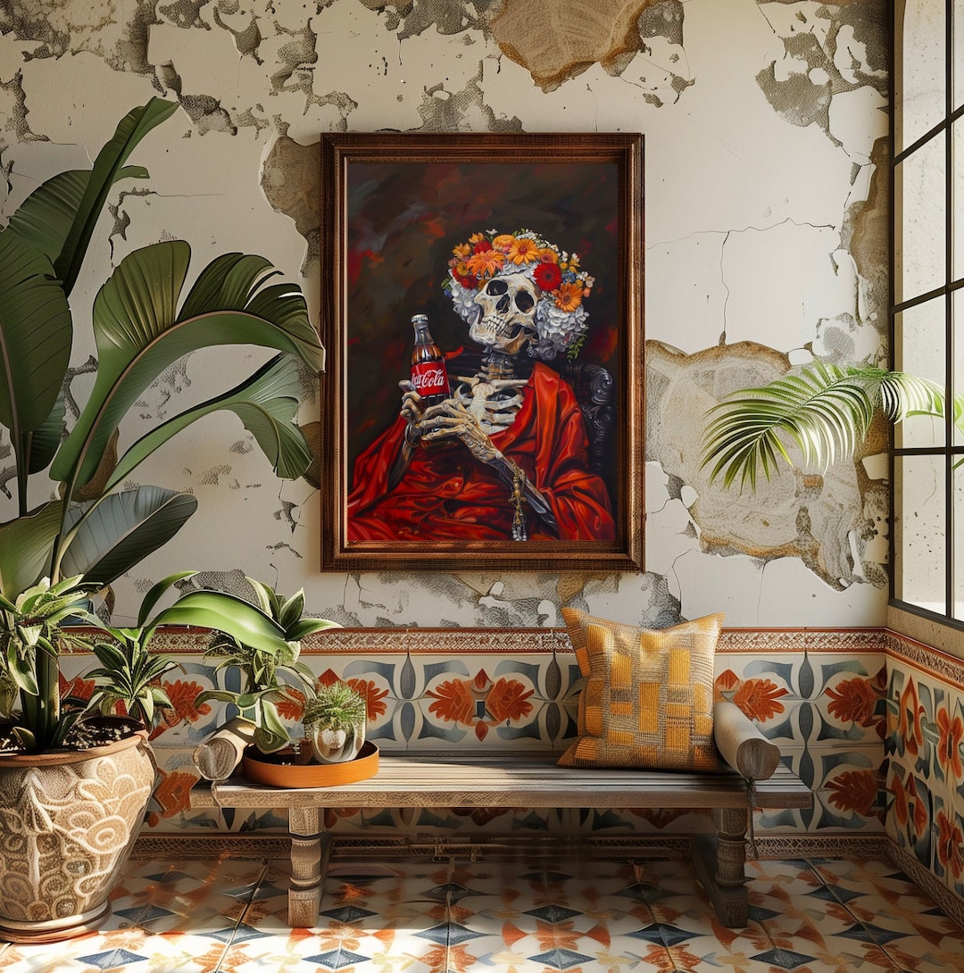 Mexico Wall Art, Mexican Art, Day of the Dead Wall Art, Dia De Muertos ...