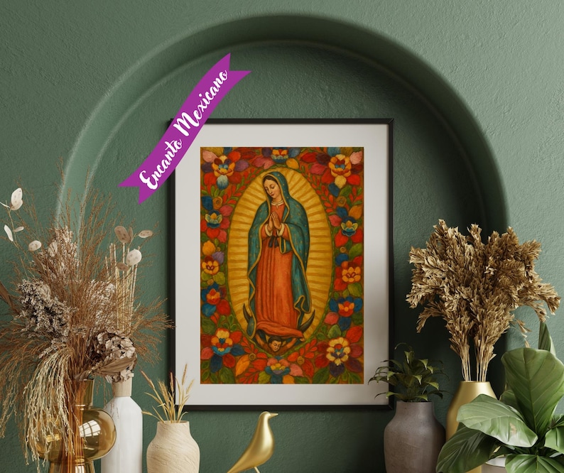 Our Lady of Guadalupe Art,printable Wall Art, Virgen De Guadalupe ...