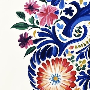 Mexico Wall Art, Talavera Heart,mexican Art, Blooming Heart Wall Art ...