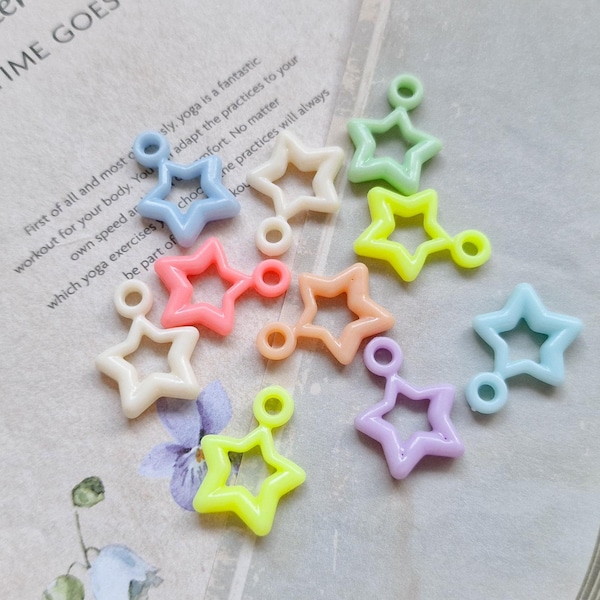 Plastic Star Charms - Etsy