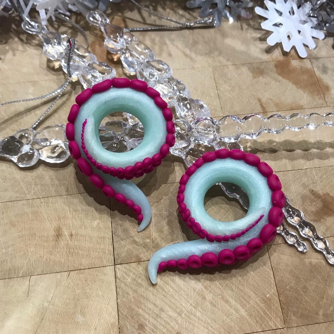 Polymer Clay Octopus Tentacle Ring