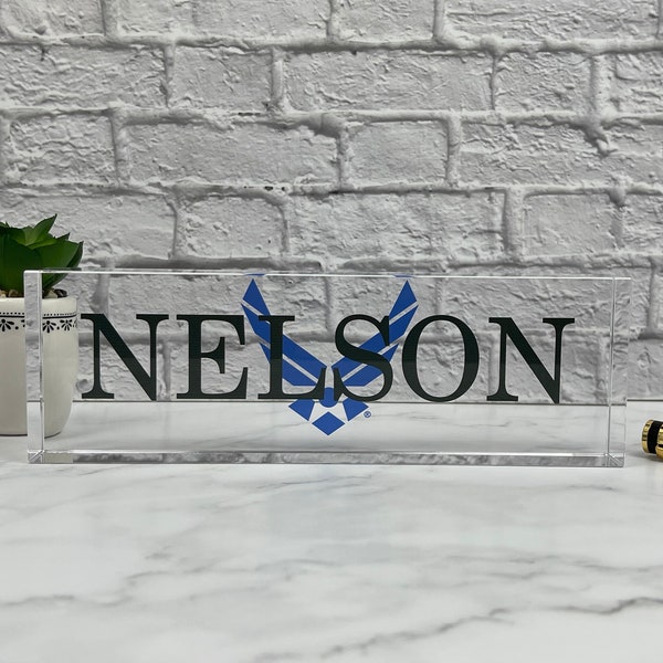 Air Force Name Plate for Desk - Etsy
