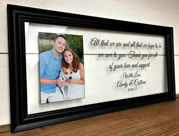 Parents Picture Frame Parent Gift for Wedding Personalized - Etsy