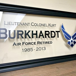 Personalized Air Force Airforce Plaque Frame Promotion - Etsy