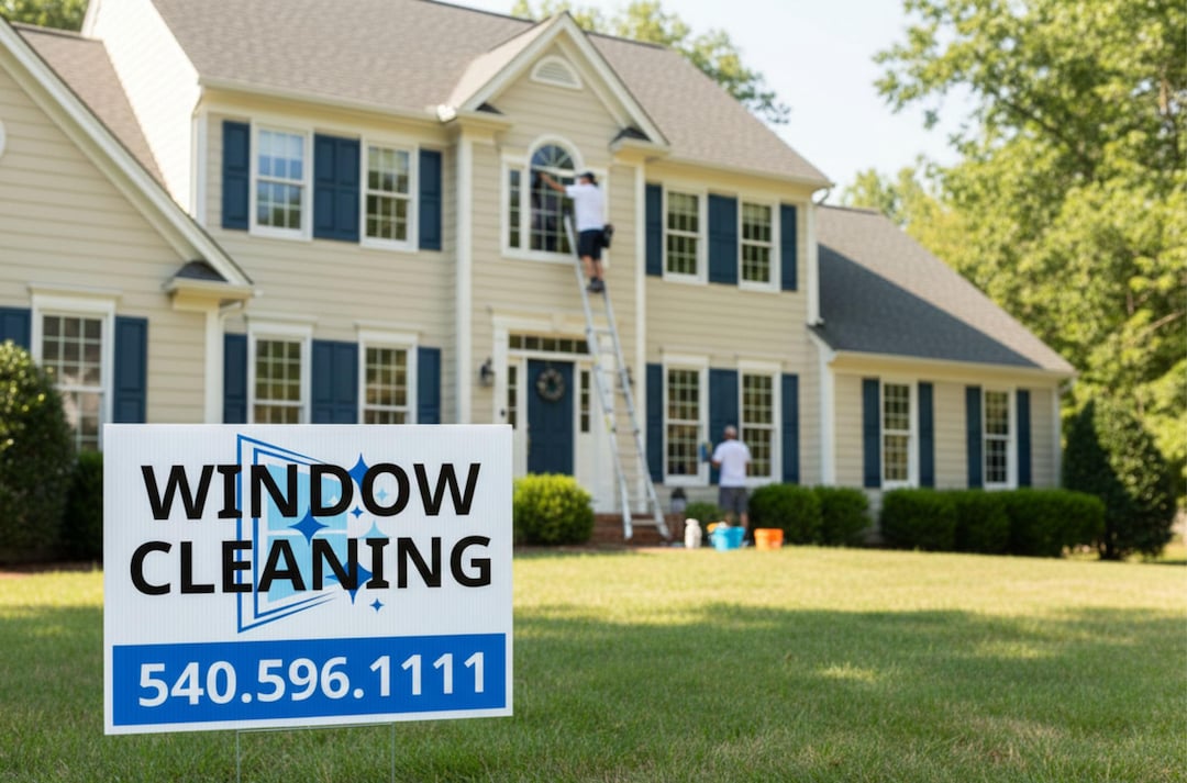 Window Washing Cleaning Business Yard Signs | Full Color, Double Sided ...