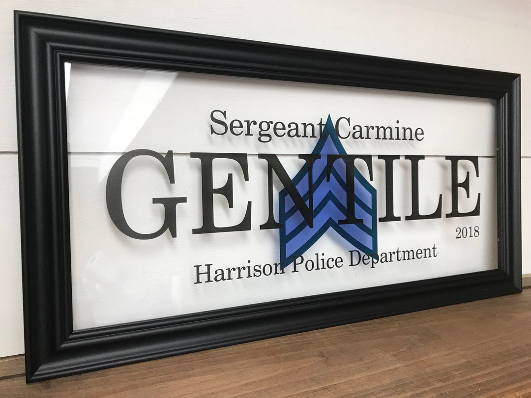 Police Sergeant Gift, Police Officer Promotion Gifts, Police Sign, Thin ...
