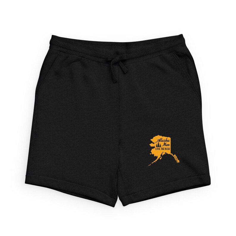 Alaska State Outline Sweatshorts | Alaska Men Love the Bush Logo - Etsy