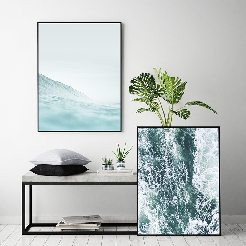 The Wave Print Prints Sea Art Prints Lips Wall Art Art | Etsy