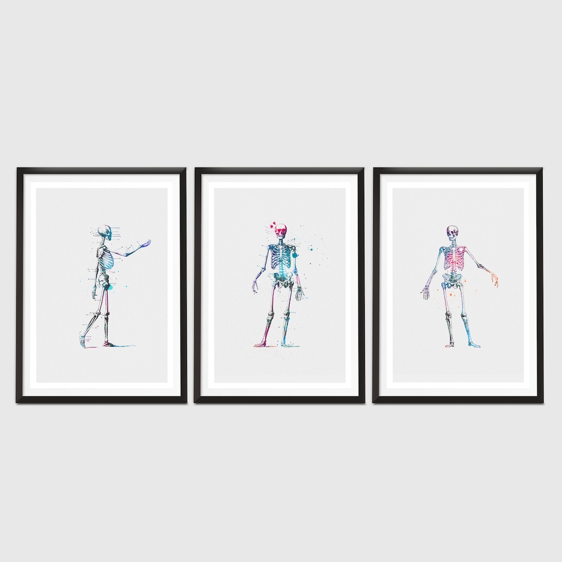 Skeleton Poster Anatomy Painting Human Anatomy Art Medical | Etsy