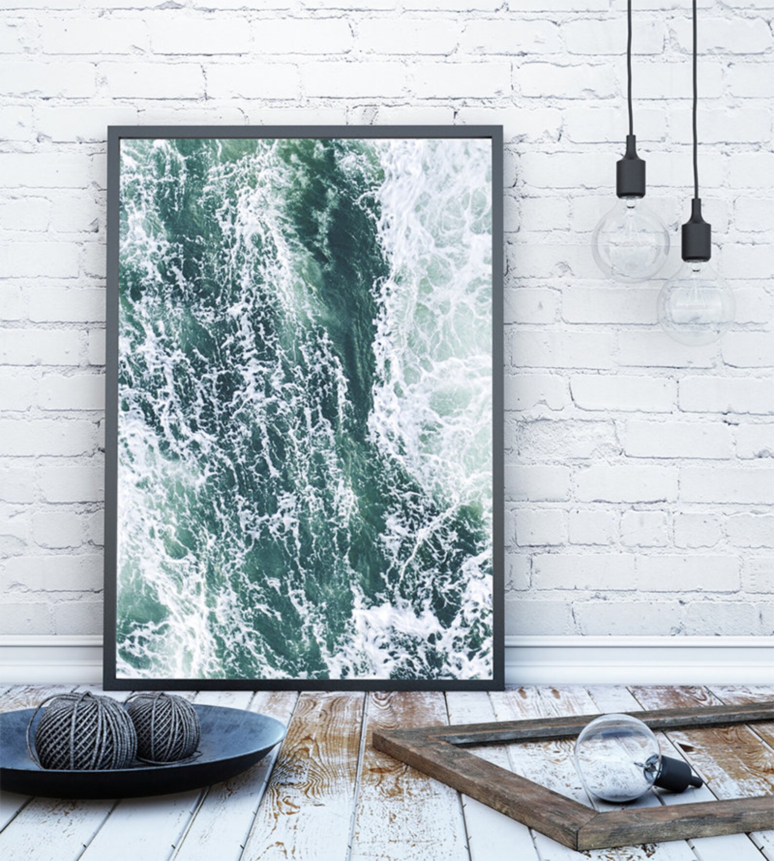 Sea Print Wave Poster Ocean Art Poster Wall Decor Home - Etsy