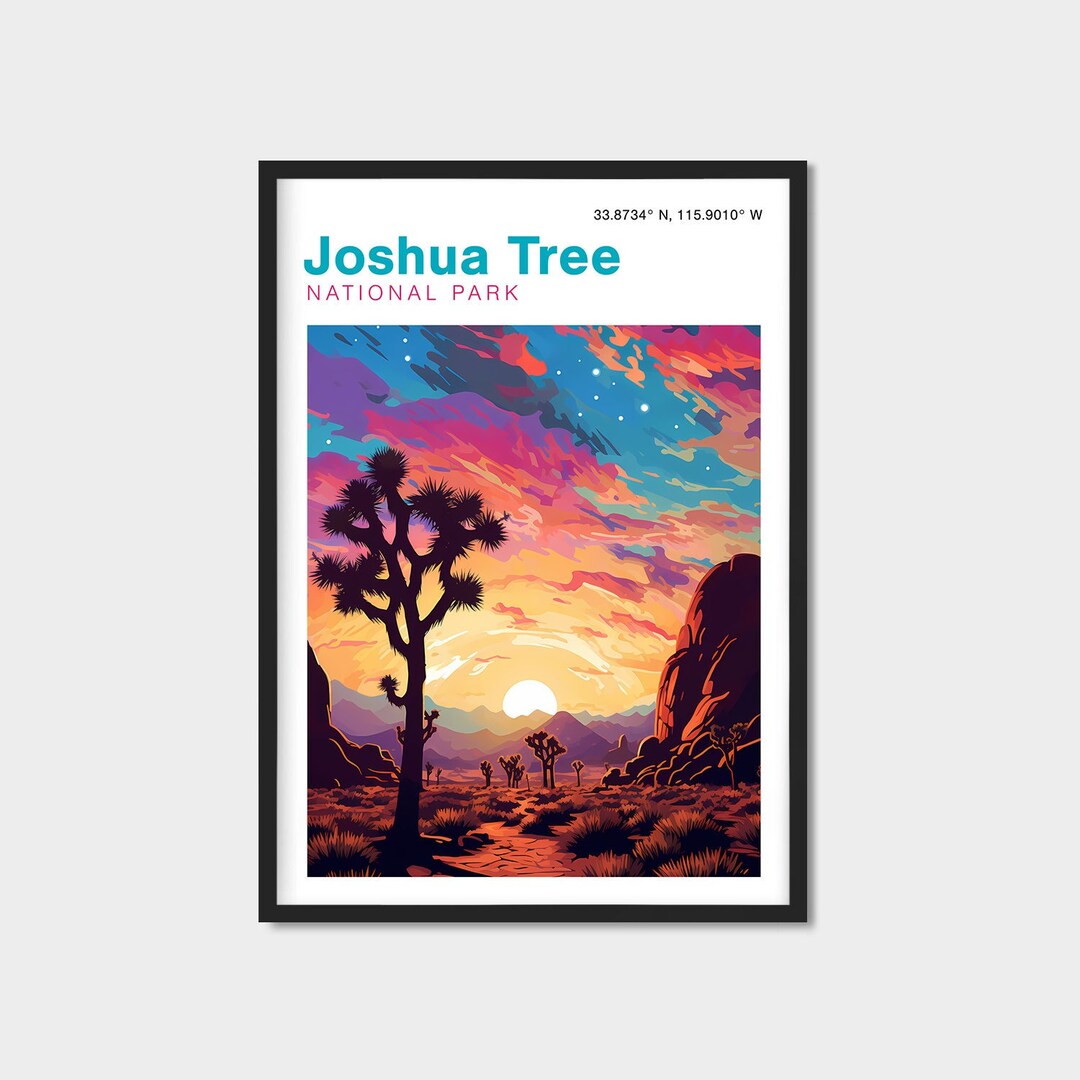 Joshua Tree Print Poster, Joshua Tree National Park Poster Print, Wall ...