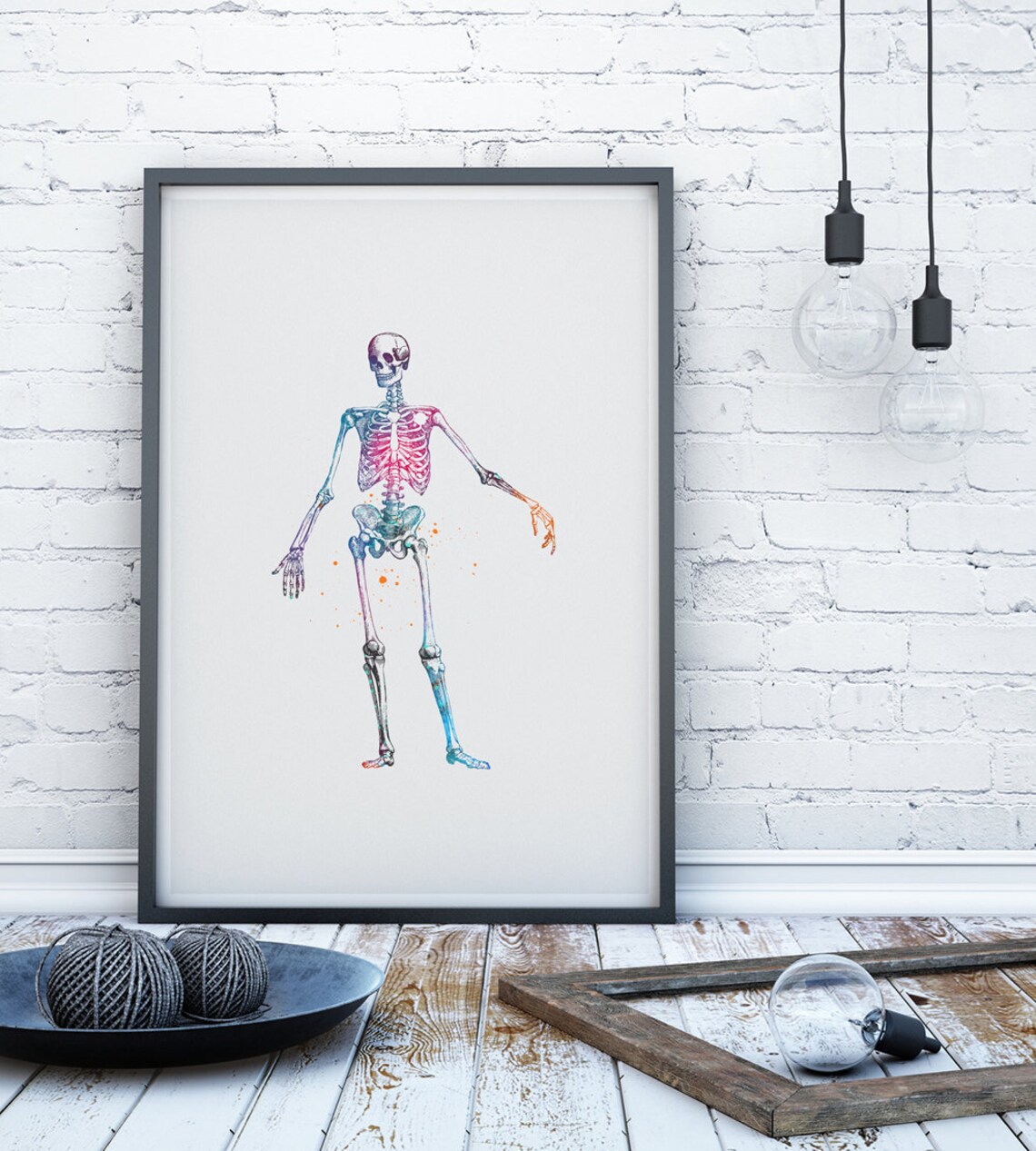 Skeleton Poster Anatomy Painting Human Anatomy Art Medical | Etsy