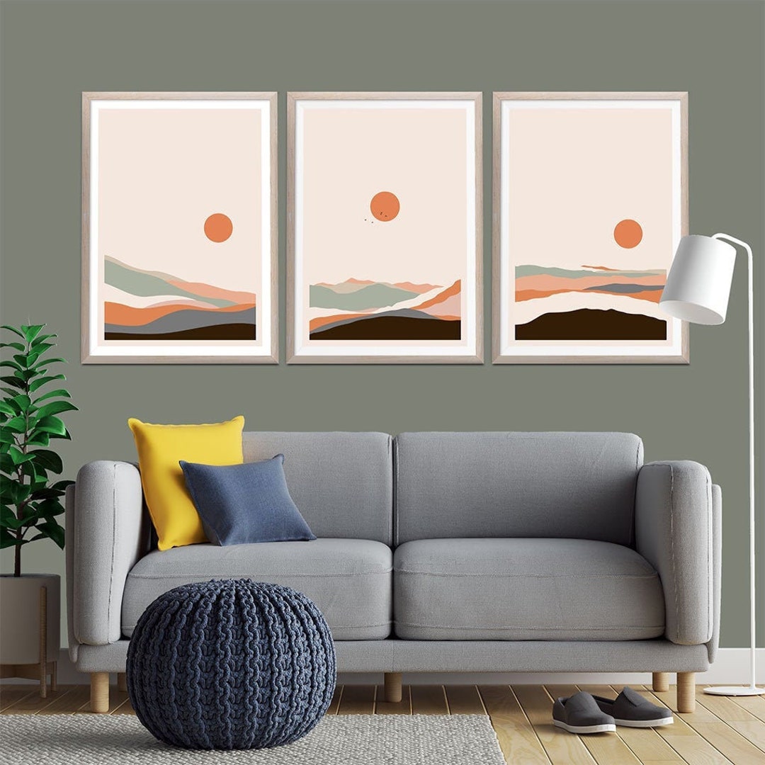 Set of 3 Scandinavian Print Art Prints Nordic Prints Minimal - Etsy