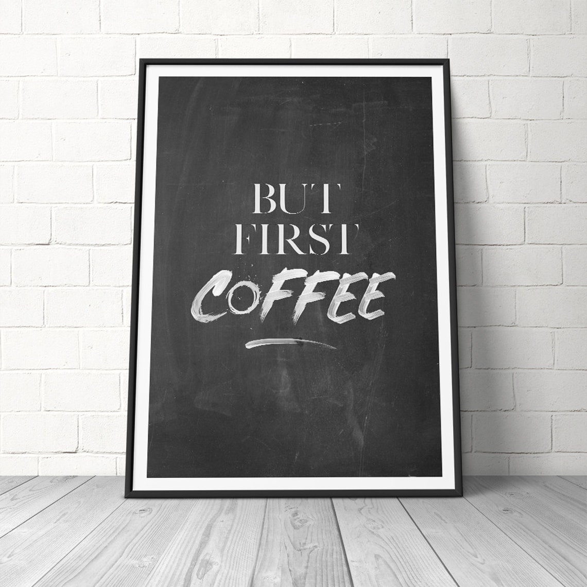 But First Coffee Typography Print Wall Print Quote Art - Etsy