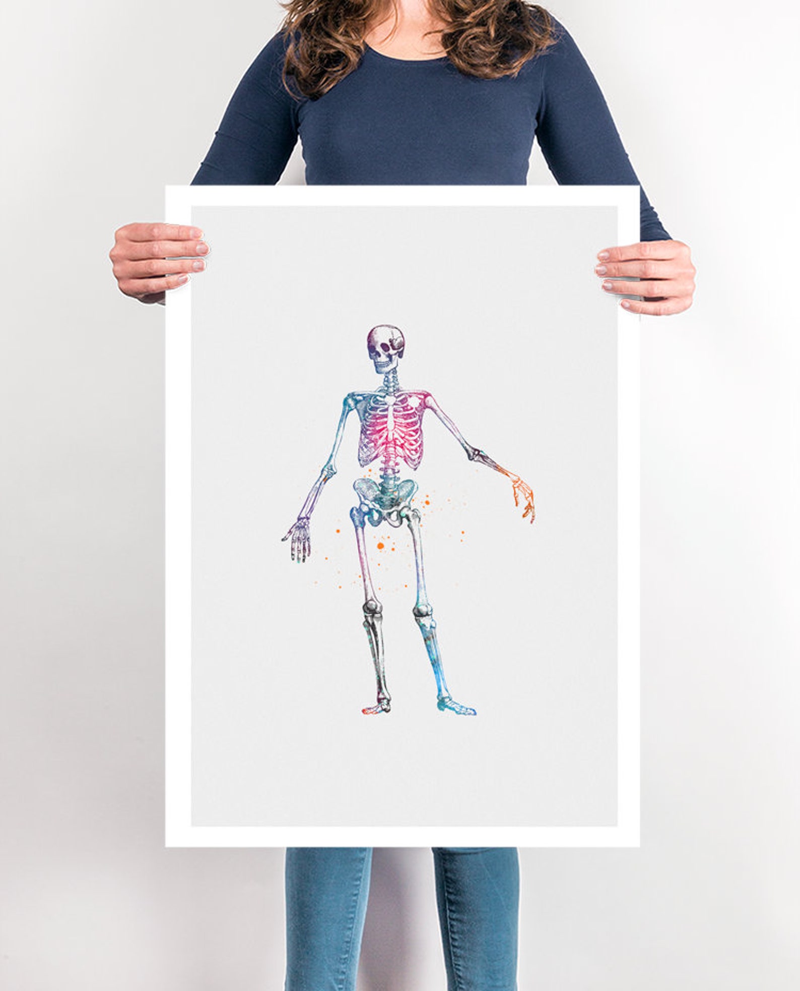 Skeleton Poster Anatomy Painting Human Anatomy Art Medical | Etsy