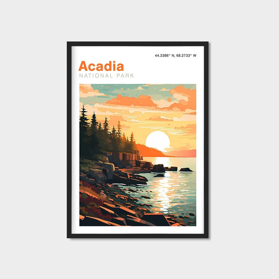 Acadia National Park Print, Acadia Travel Print, Acadia Poster by ...