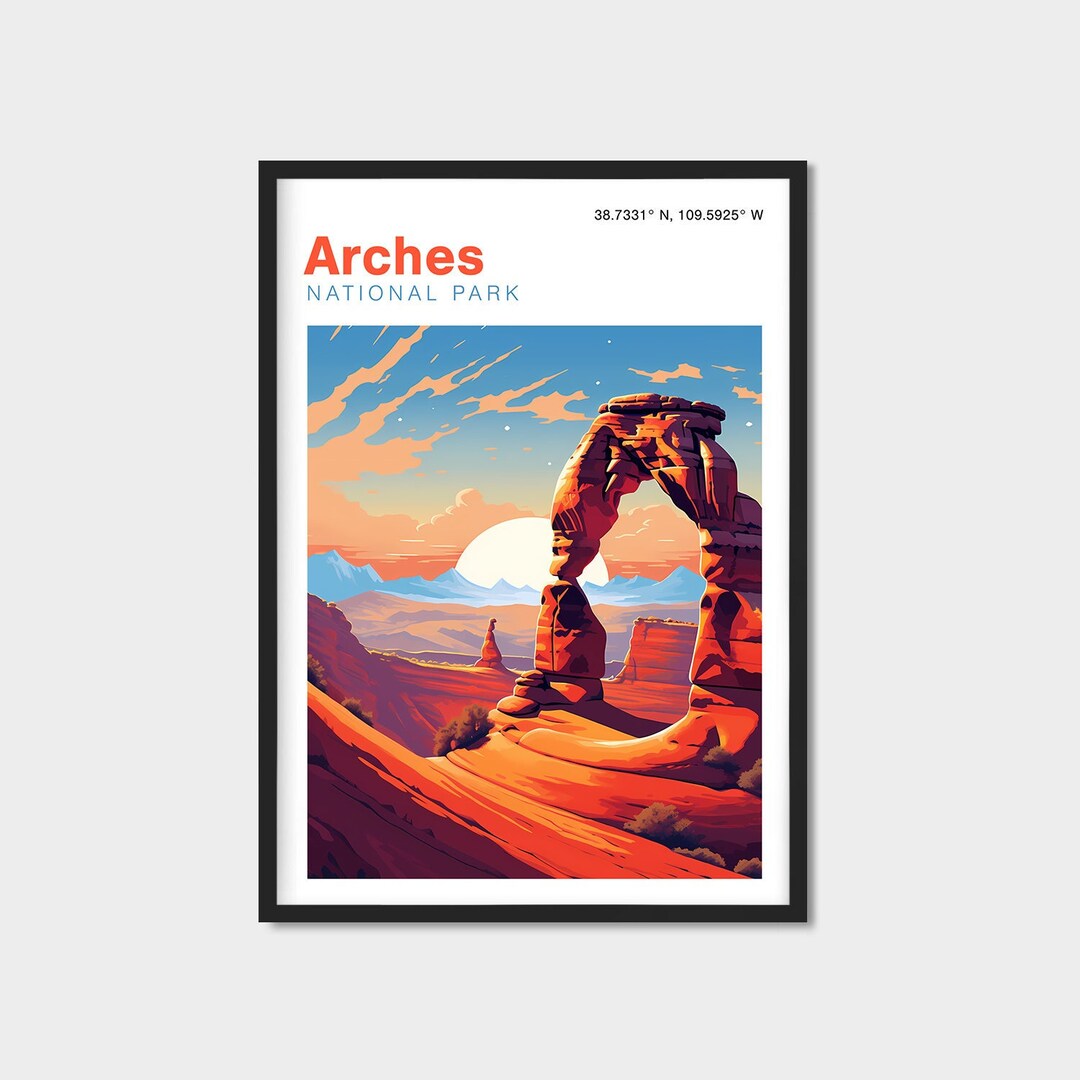 Arches Print, Arches Poster, Arches National Park Poster Print, Arches ...