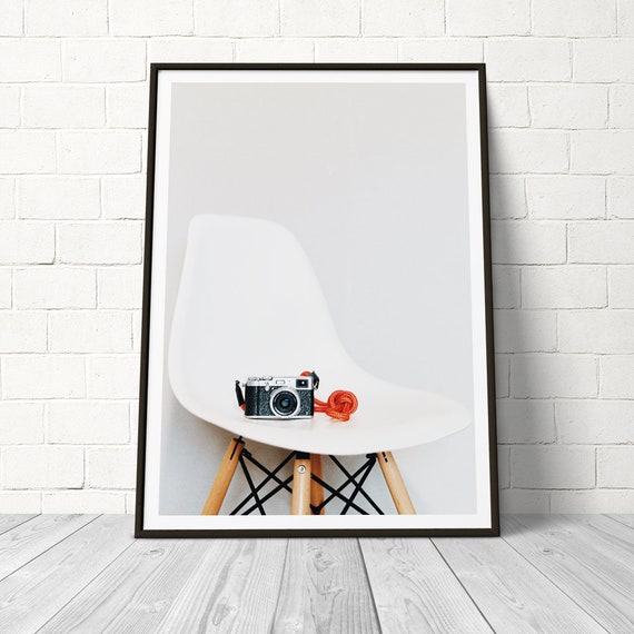 Camera on Chair Vintage Camera Print Camera Prints Polaroid - Etsy