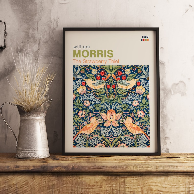 William Morris Print the Strawberry Thief Exhibition Wall - Etsy