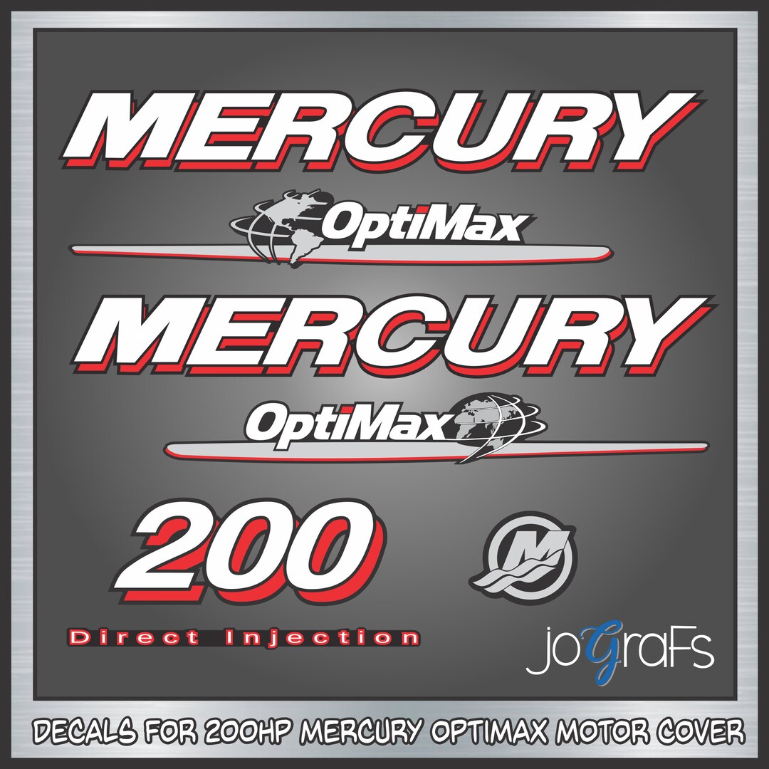 Mercury Optimax Decal Kit Outboard Engine Replacement - Etsy UK
