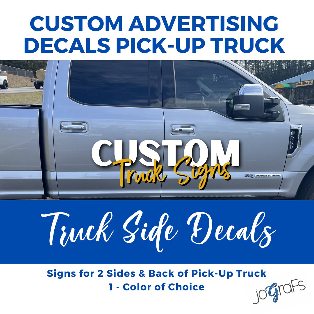 Custom Trailer Signs - Sides & Back Signs / Lettering in 1 Color of ...